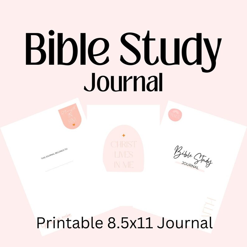 Printable 8.5x11 Bible Study Journal - Etsy