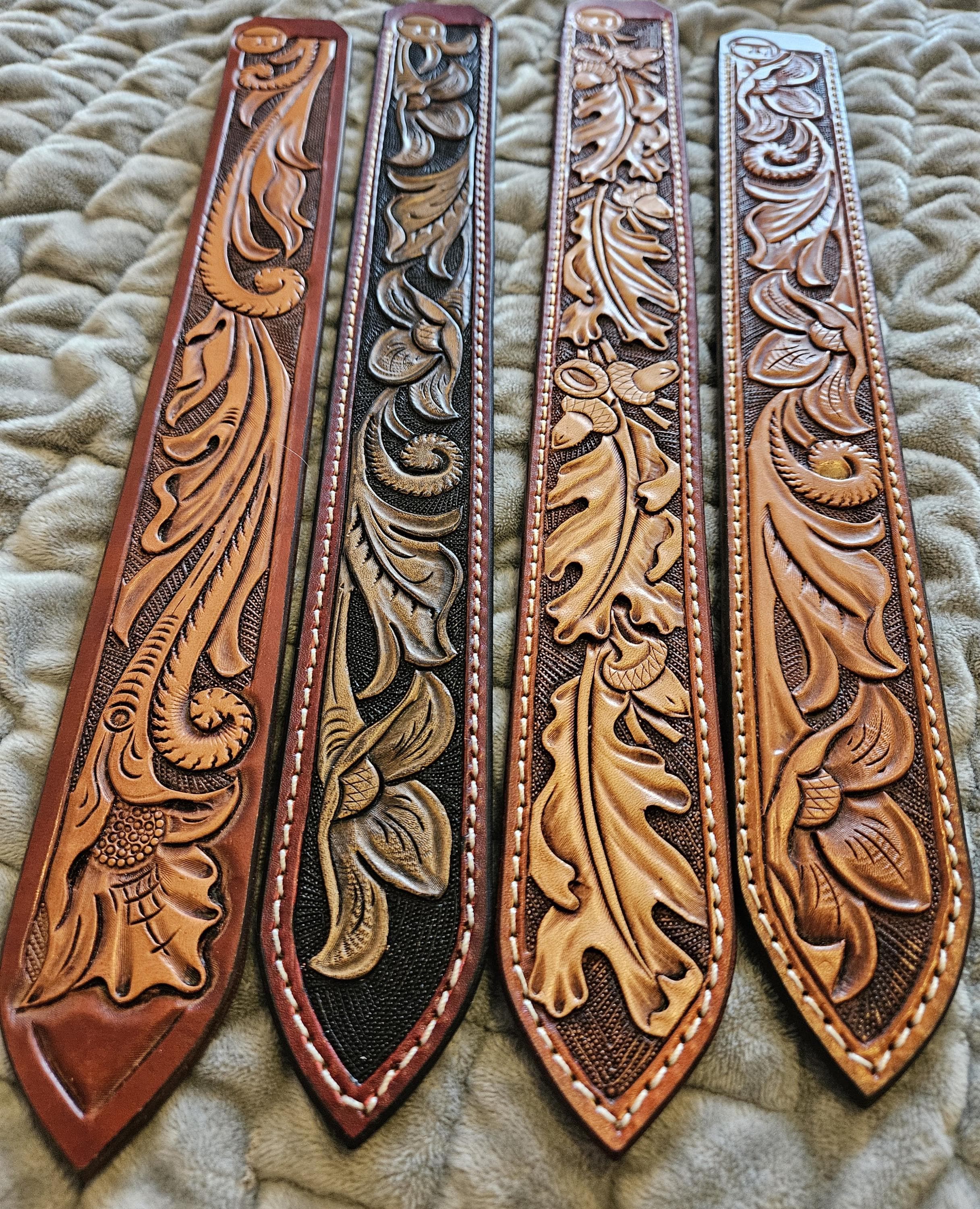 Custom Tooled Leather Belt - Etsy