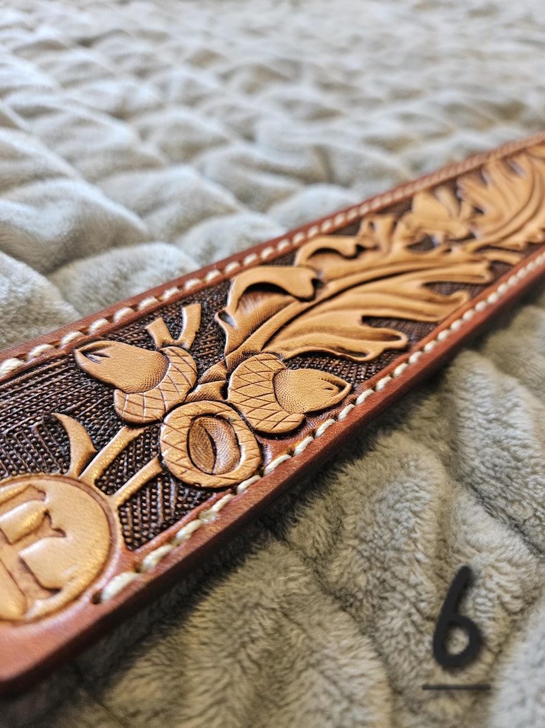 Custom Tooled Leather Belt - Etsy