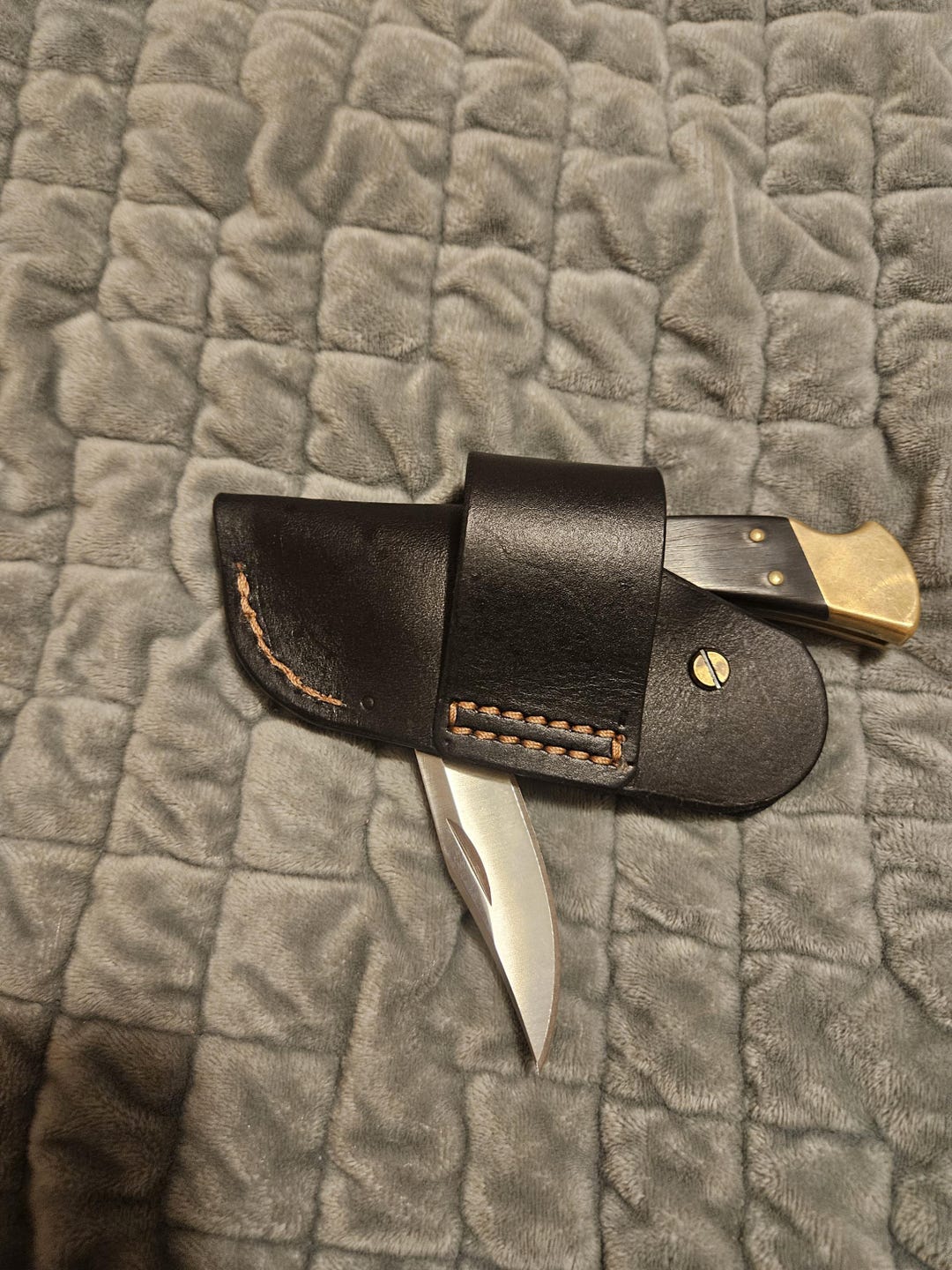 Quickdraw Leather Knife Sheath Black small Buck 112 or Similar - Etsy