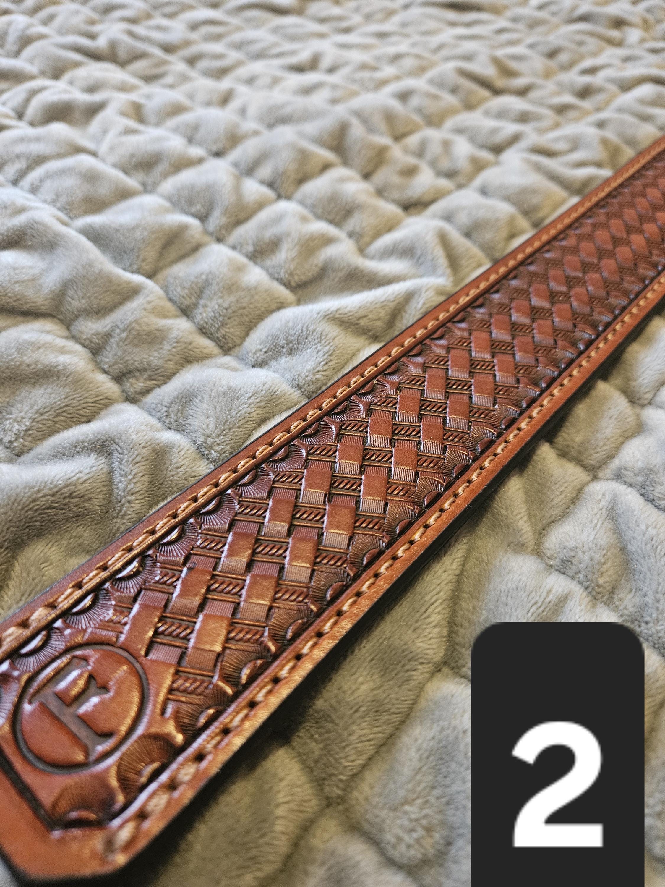 Custom Tooled Leather Belt - Etsy