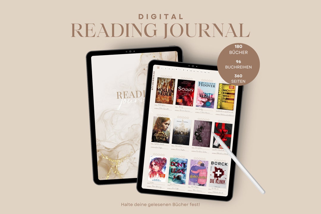 Goodnotes Digital Reading Journal | Aesthetic Reading Journal | 360 ...