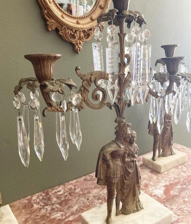 Antique Girandole Set - Etsy