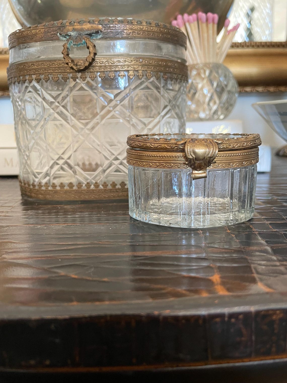 Decorative Pair of casket Boxes - Etsy