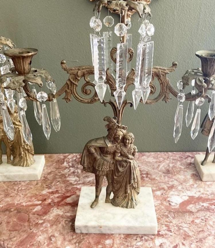 Antique Girandole Set - Etsy