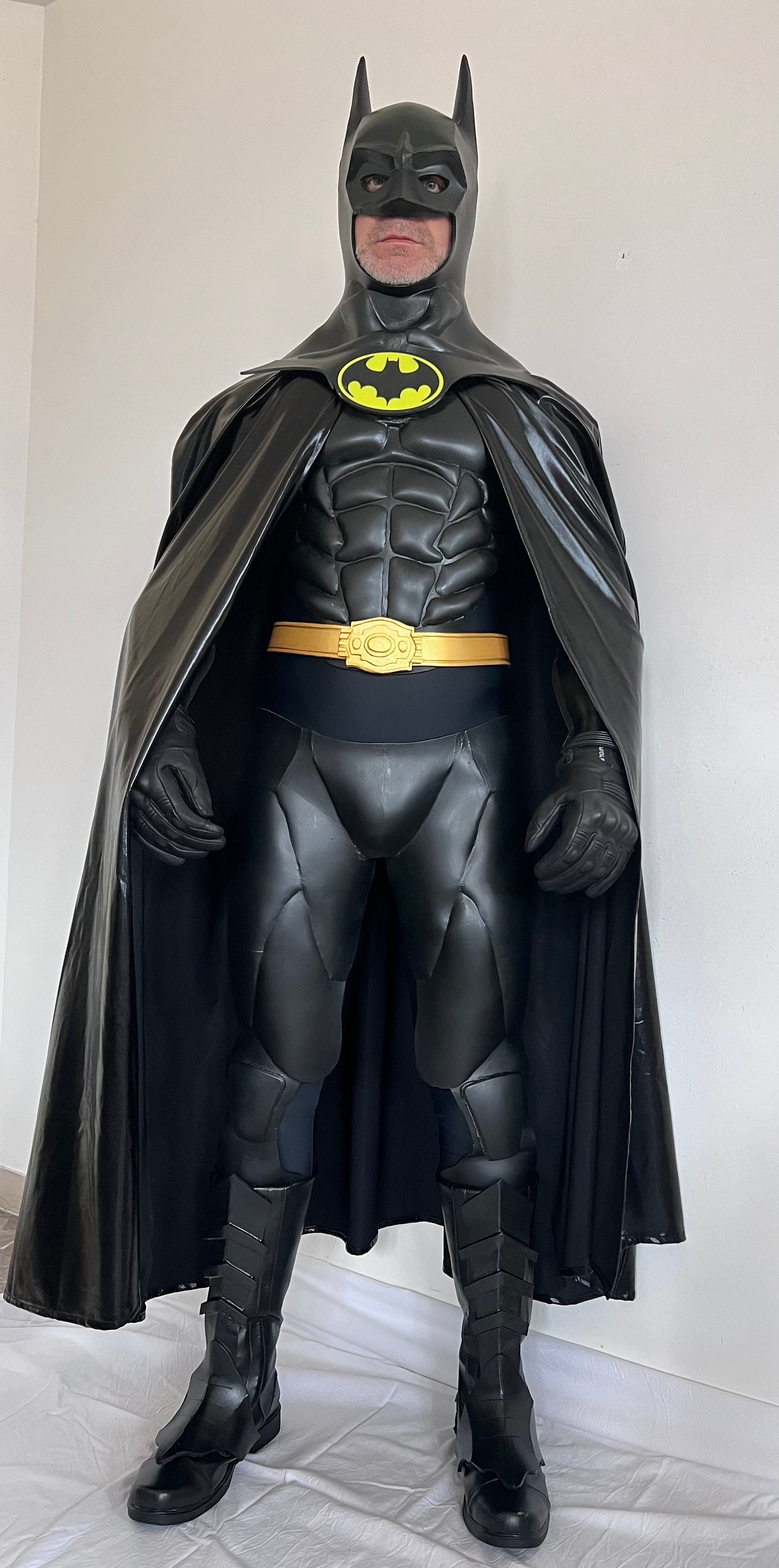 Batman Full Costume 1989 Bat Suit Halloween Cosplay Burton Keaton ...