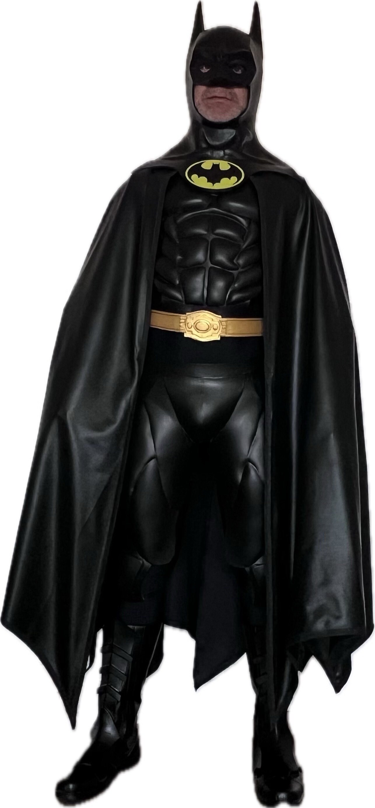 Batman Full Costume 1989 Bat Suit Halloween Cosplay Burton Keaton ...