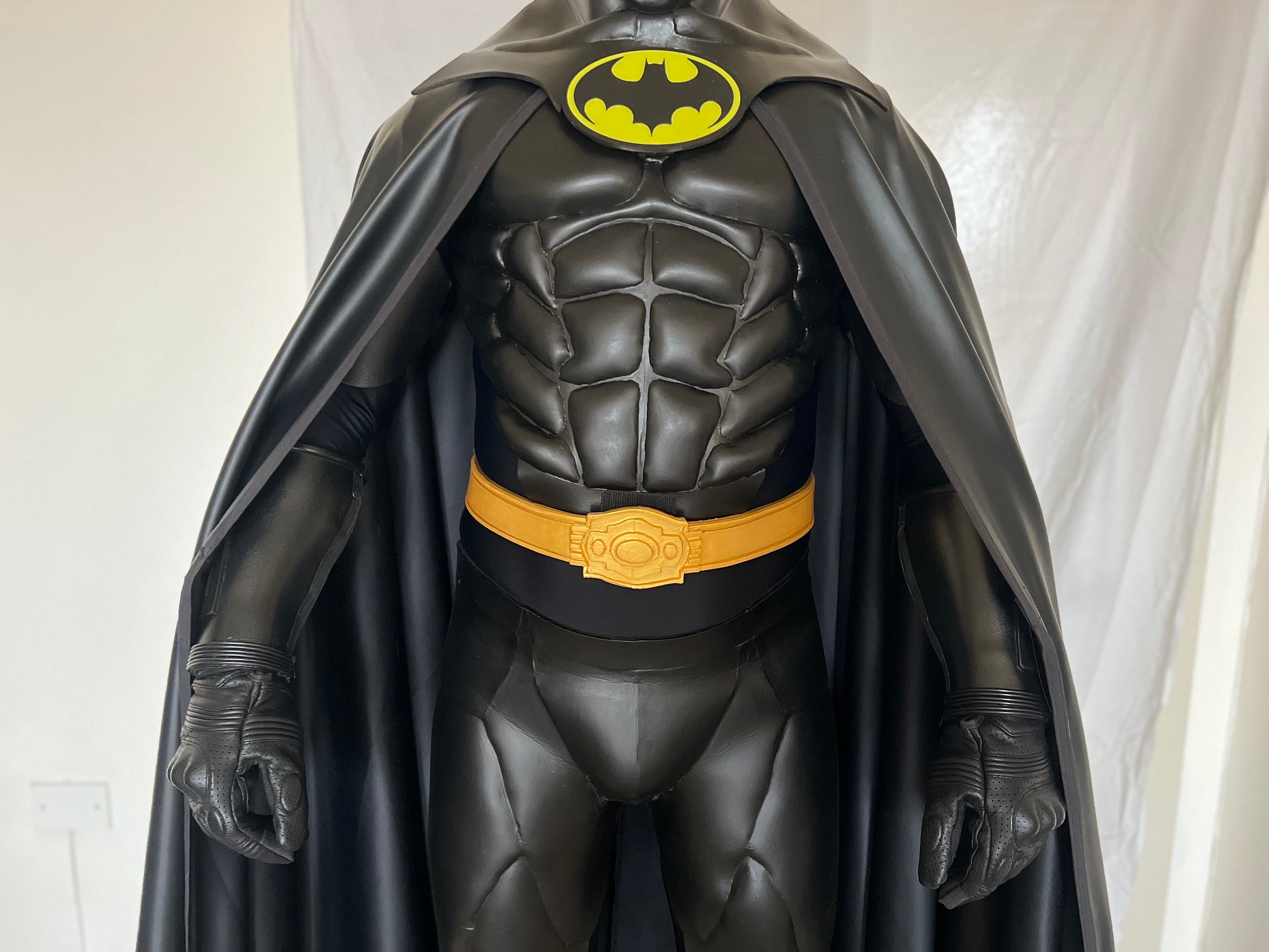 Batman Full Costume 1989 Bat Suit Halloween Cosplay Burton Keaton ...