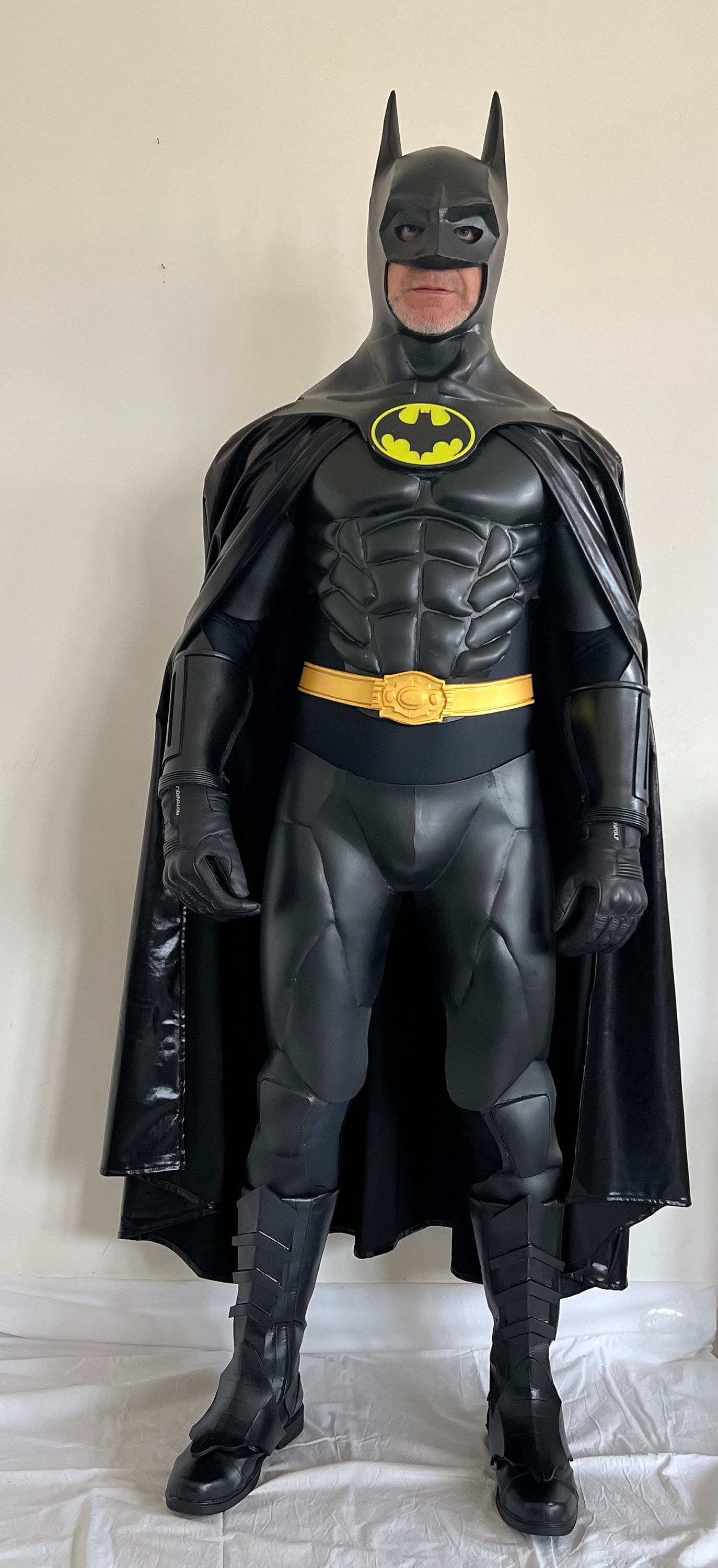 Batman Full Costume 1989 Bat Suit Halloween Cosplay Burton Keaton ...