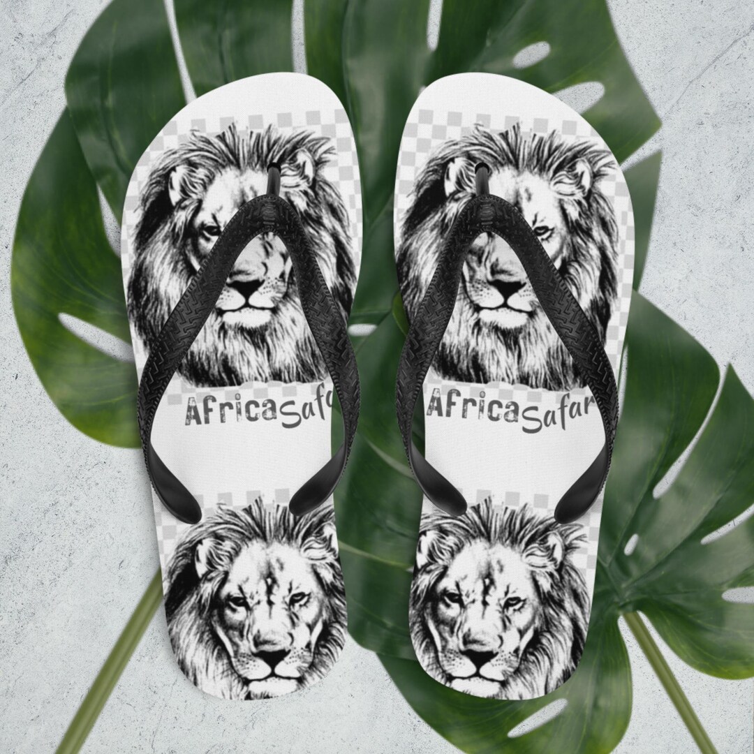Flip-flops Africa Safari Print Slops, Sandals - Etsy