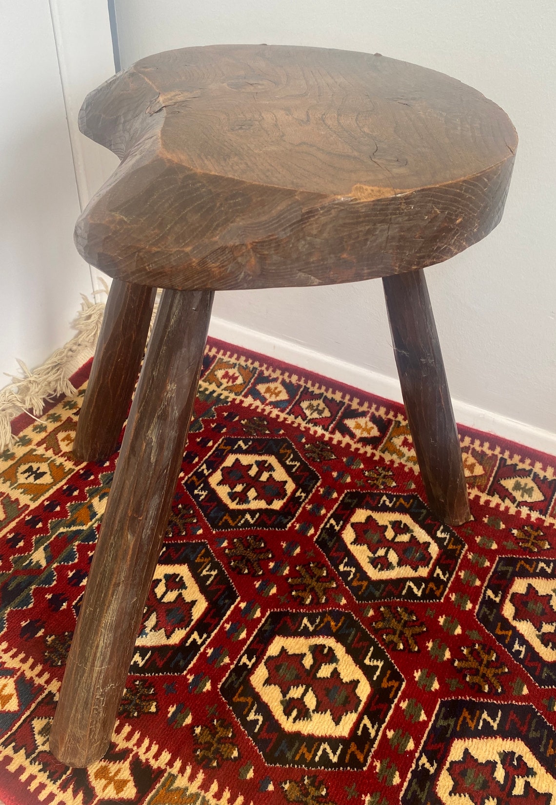 Vintage Milking Stool 3 Leg Rustic Edge - Etsy