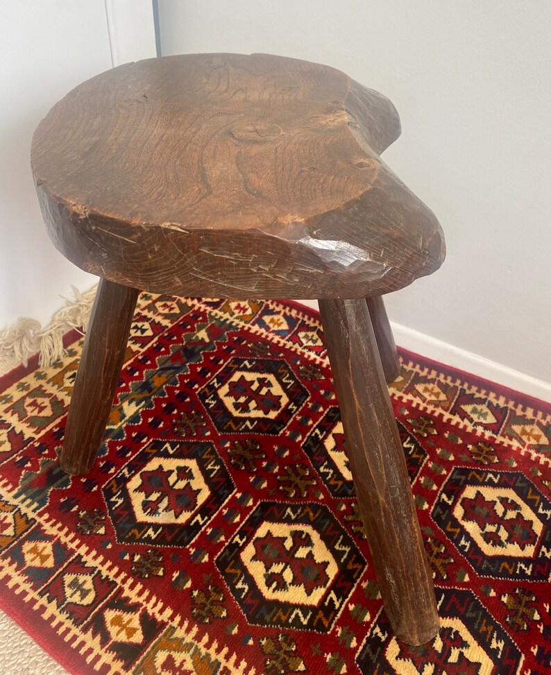 Vintage Milking Stool 3 Leg Rustic Edge - Etsy