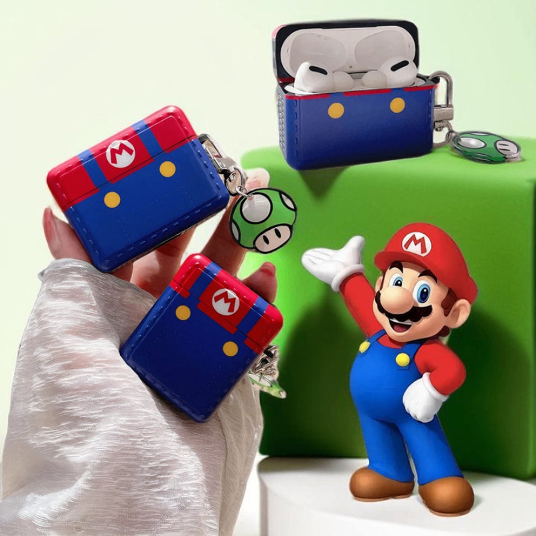 Super Mario Airpods Case 1 2 3 Pro 2 Bros Luigi Nintendo Bowser Peach ...