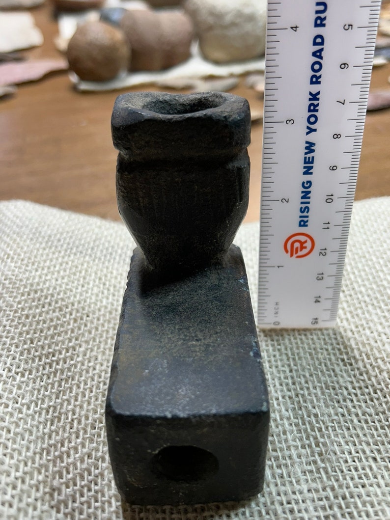 Authentic Native American Carved Stone Peace Pipe / Father's Day Gift ...