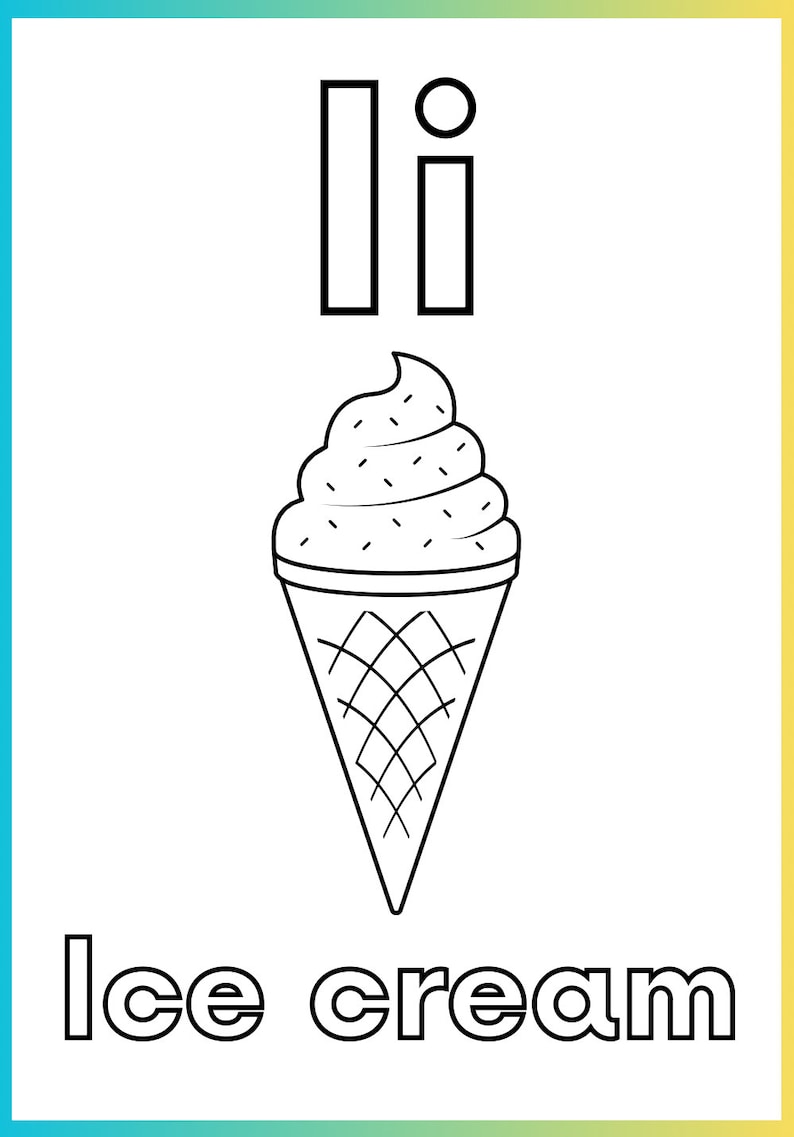 The Alphabet Colouring Kids Book - Etsy