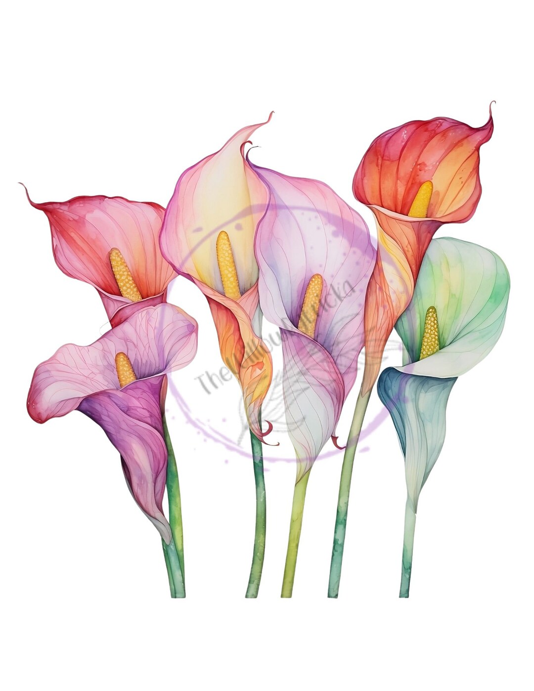 Colorful Calla Lily Digital Print - Etsy