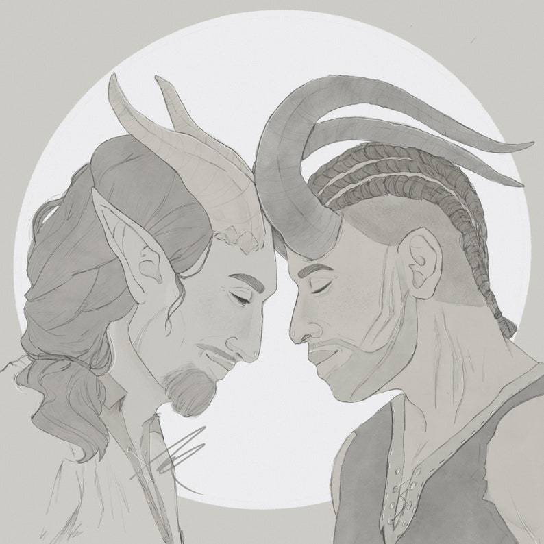 Knee up Dnd Character Sketch Art Commission, Couple Art Commission ...