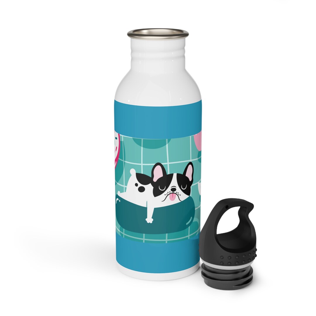 Adorable Pup Design Water Flask - Stainless Steel, Leak-proof - Great ...
