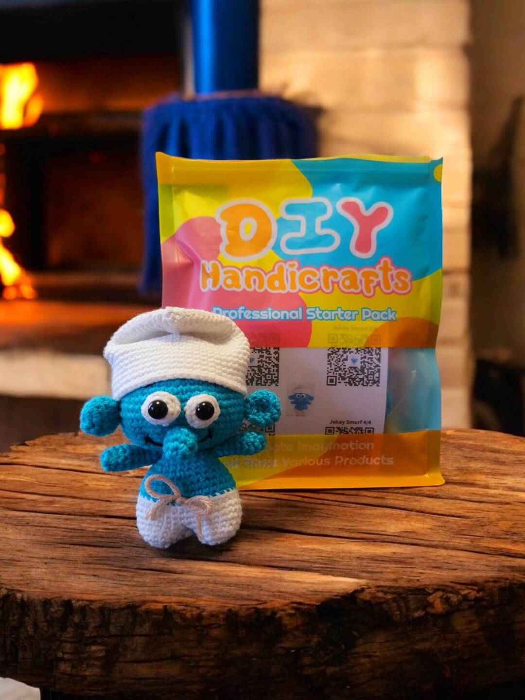 Beginner Crochet Kit - Jokey Smurf, Simple DIY Craft, Learn to Crochet ...