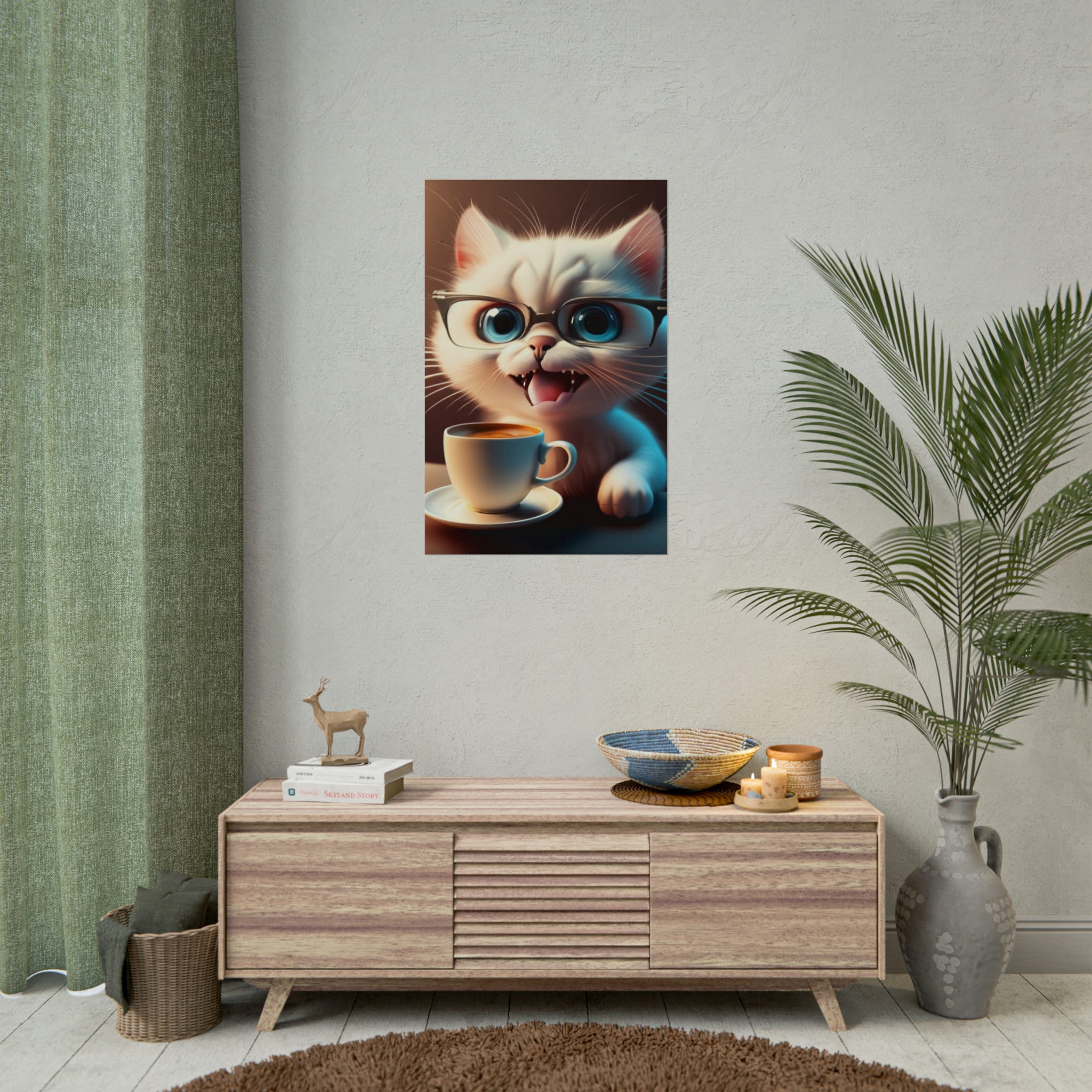 Cute Cat Rolled Wall Art Playful Kitty Poster Collection, Ideal for Cat ...