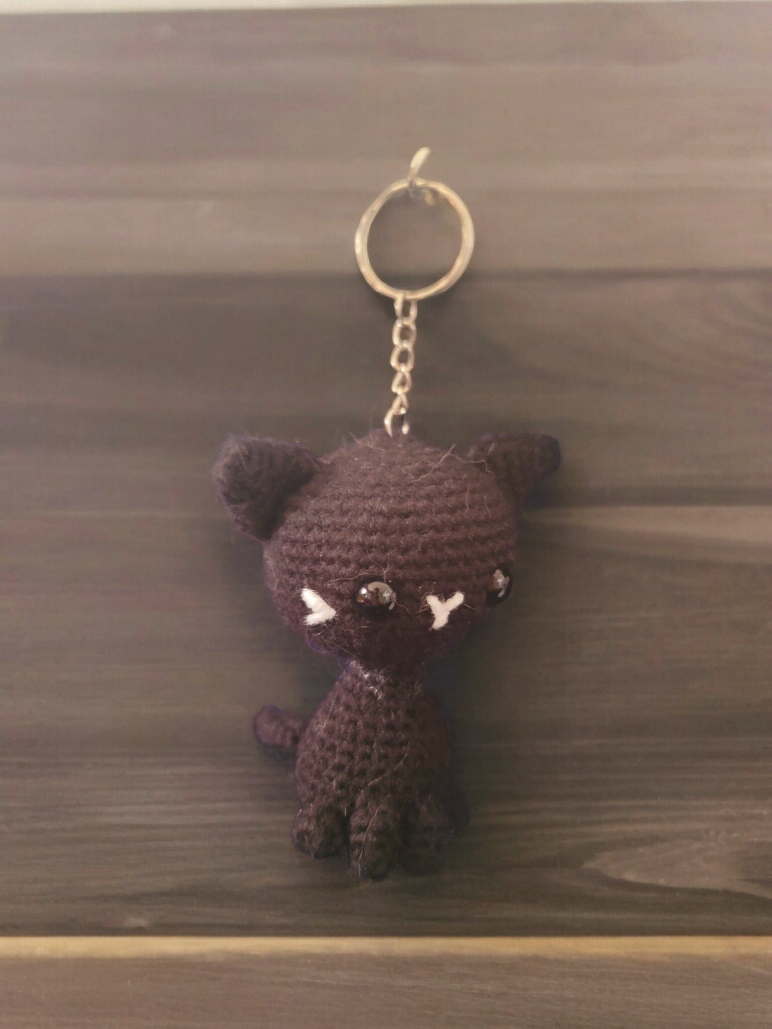 Cat Crochet Keychain in Black or White, Adorable Handmade Charm, Ideal ...