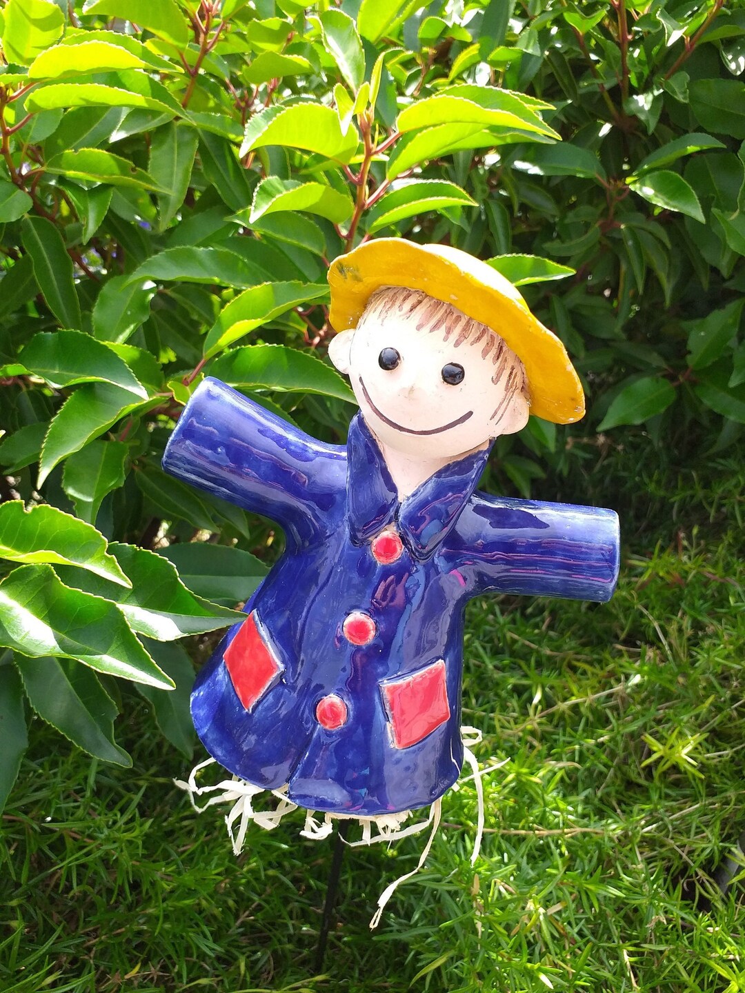 Scarecrow blue Fence Stool Insect Hotel - Etsy