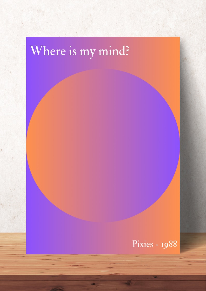 Where is My Mind Poster Pixies - Etsy