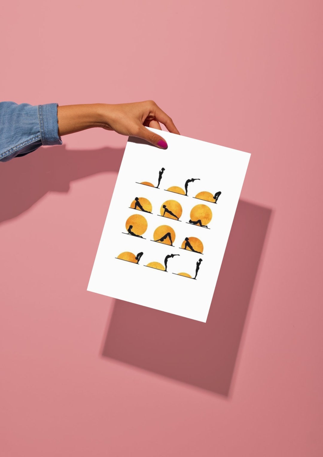 Ashtanga Yoga Sun Salutation Poster Etsy