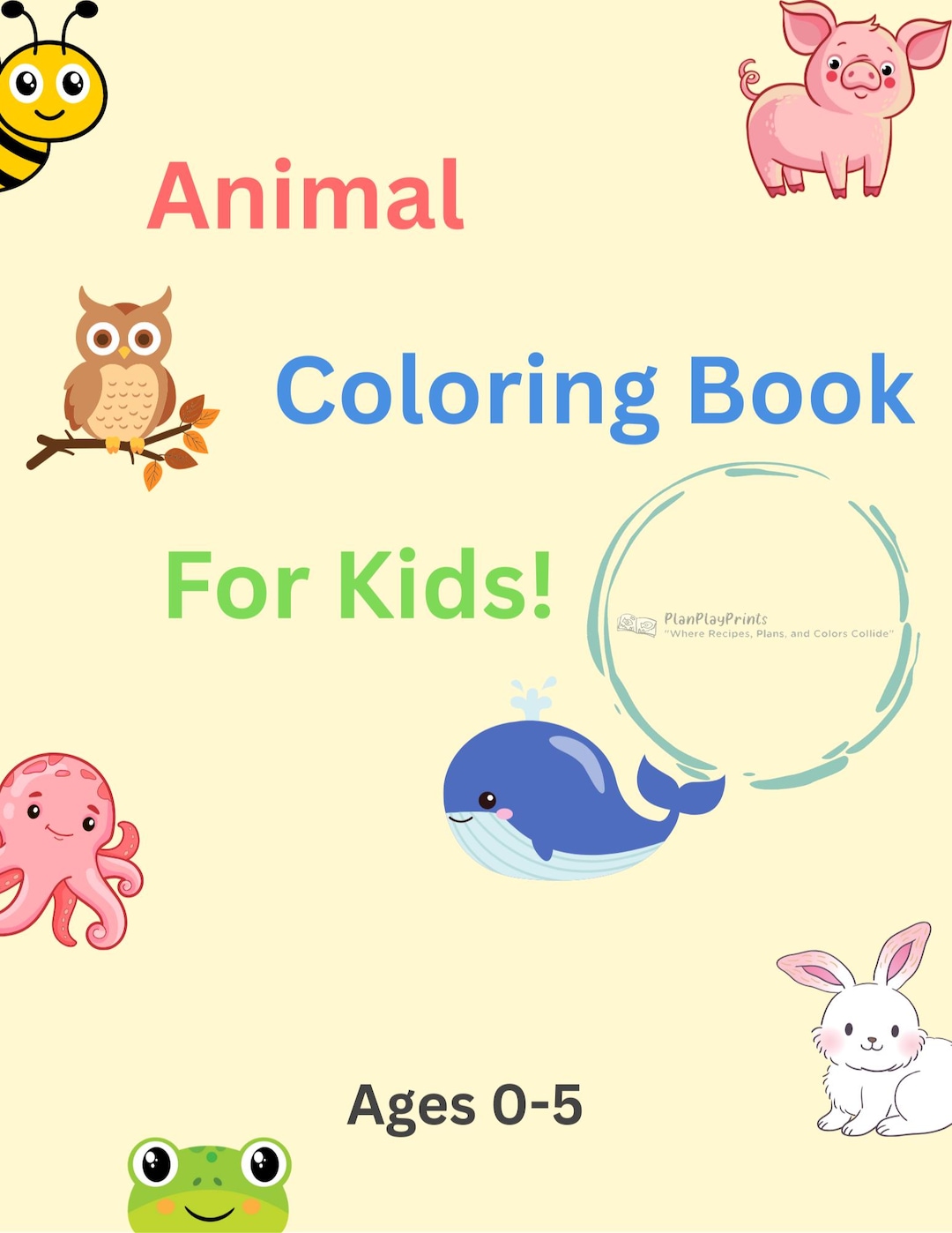 Printable Animal Coloring Book for Kids | 28 Fun Animal Pages | PDF ...