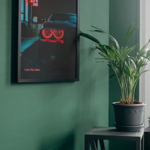 I AM THE VIEW Cars Poster Quote Print Red Wall Night Wallpaper - Etsy