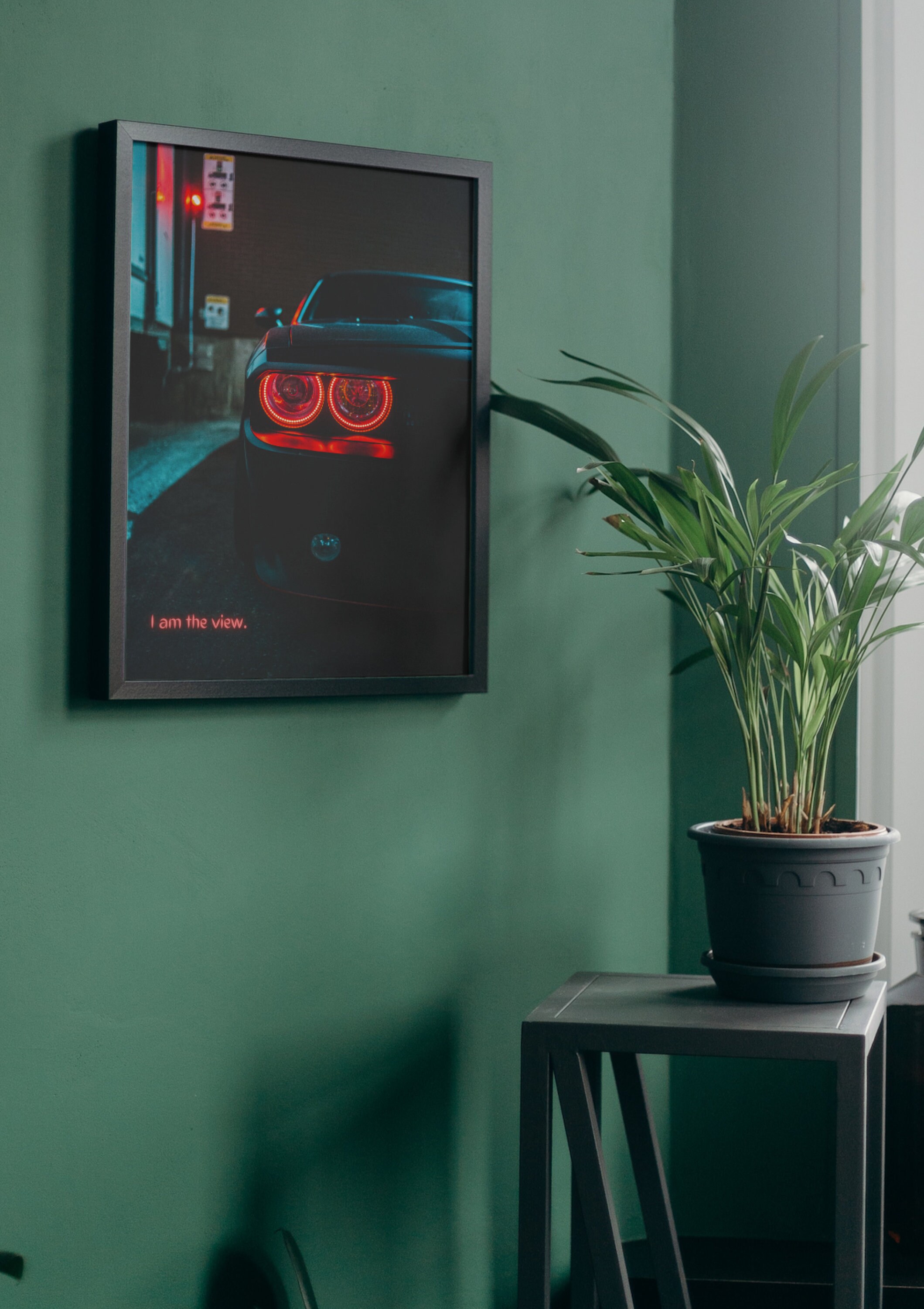 I AM THE VIEW Cars Poster Quote Print Red Wall Night Wallpaper - Etsy