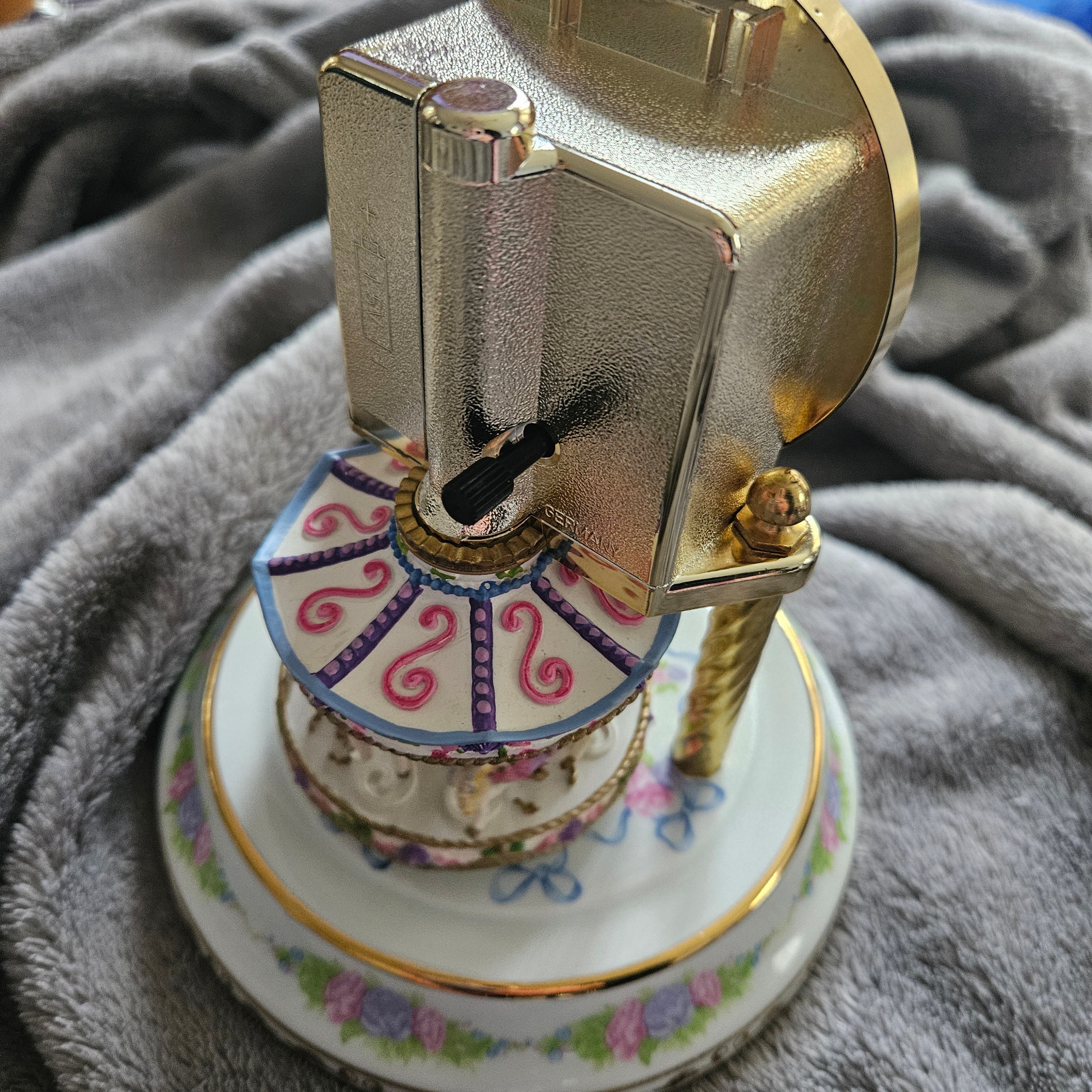 Vintage Franklin Mint Anniversary Porcelain Carousel Clock From 1990s ...