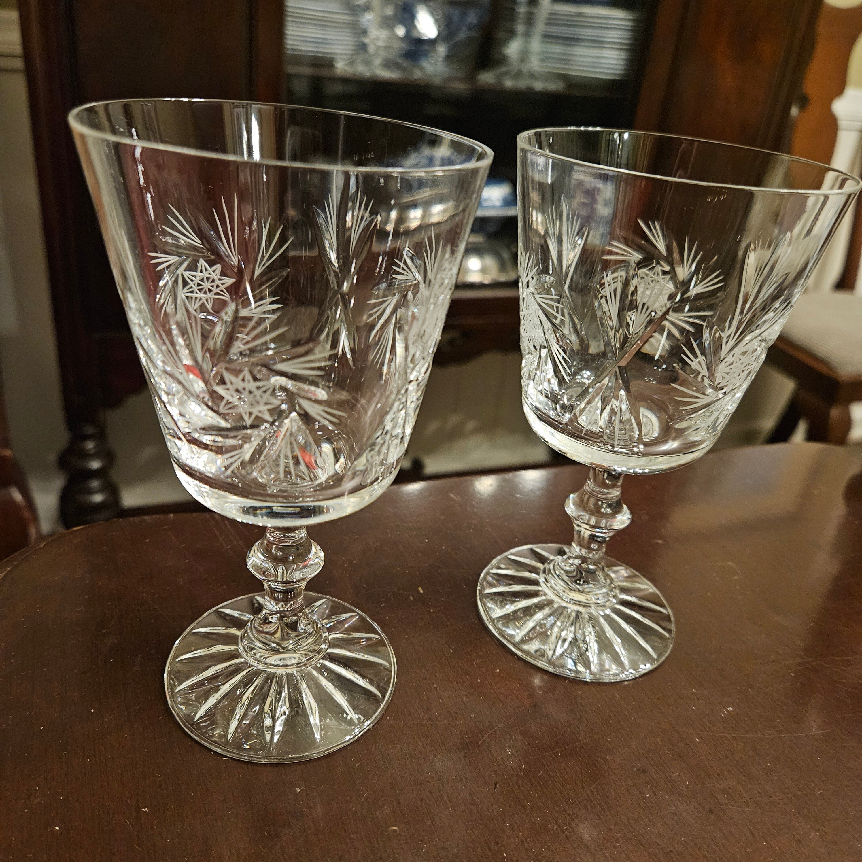 Vintage Kusak Cut Glassworks 'berlin' Water Goblets set of 2 - Etsy