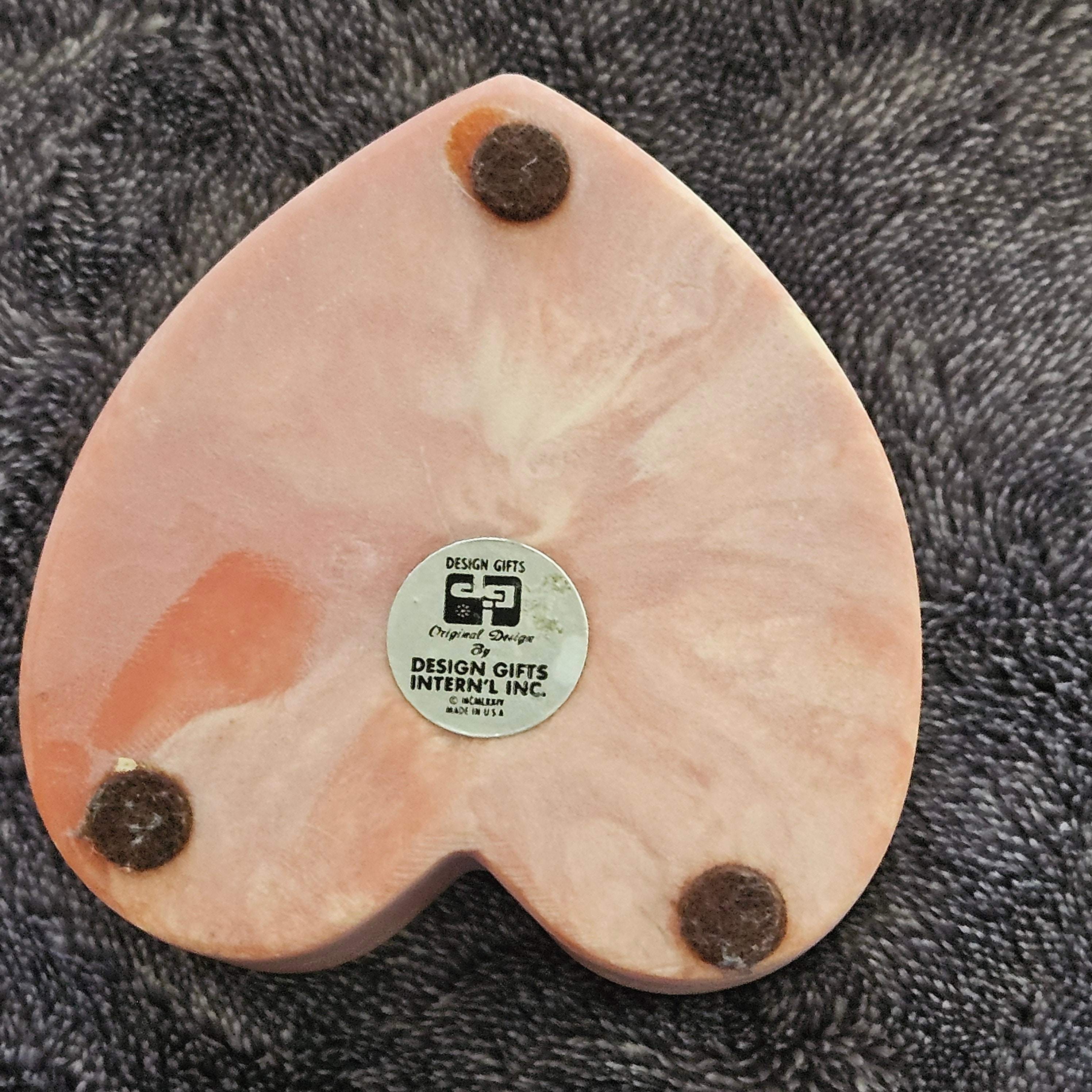 Vintage Incolay Stone Heart-shaped Trinket Box - Etsy