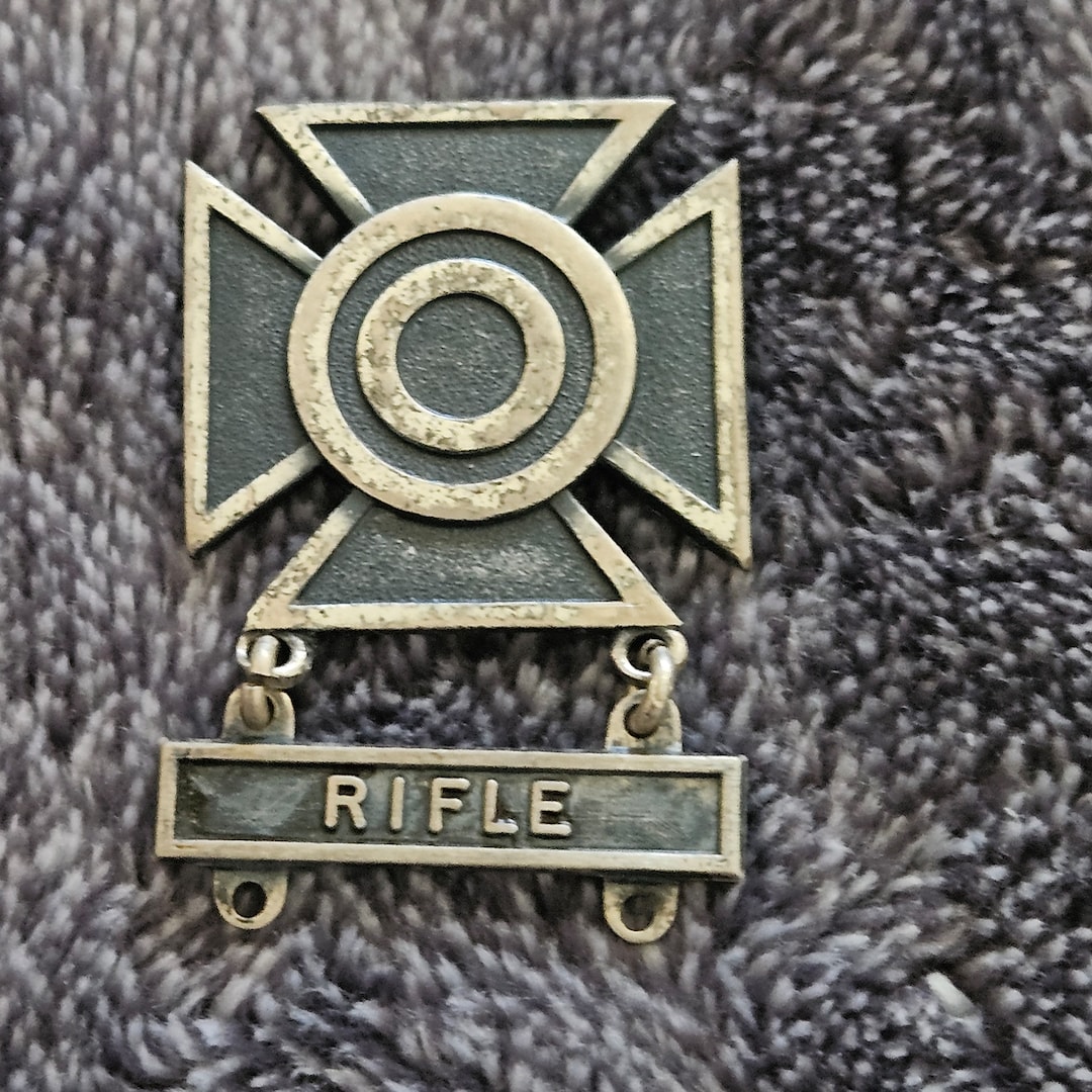 WW2 Sterling Silver US Army Sharpshooter Badge With Sterling Silver ...