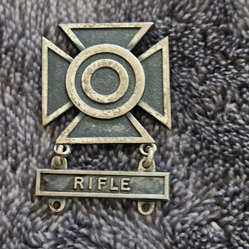 WW2 Sterling Silver US Army Sharpshooter Badge With Sterling Silver ...