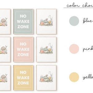 No Wake Zone Wall Art Nursery Prints, Nautical Beach Baby Decor Set ...