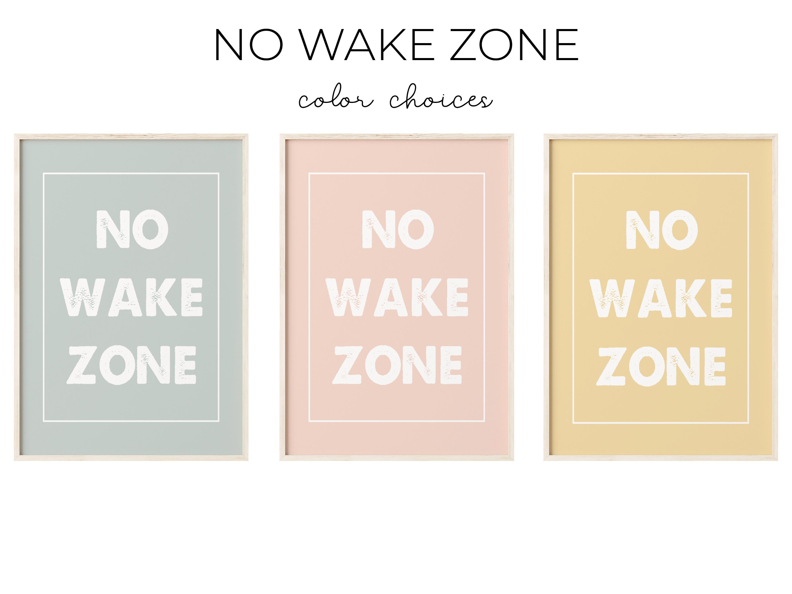 No Wake Zone Ocean Nursery Decor for Baby, Boy Girl Kids Room Wall Art ...