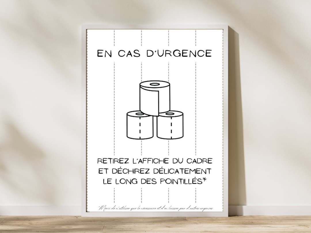 Poster for Toilet / WC Humor in Case of Emergency Poster 3 Rolls by ...