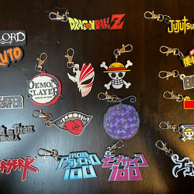 Anime Keychain - Etsy