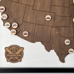 Baseball Stadium Travel Map - Etsy