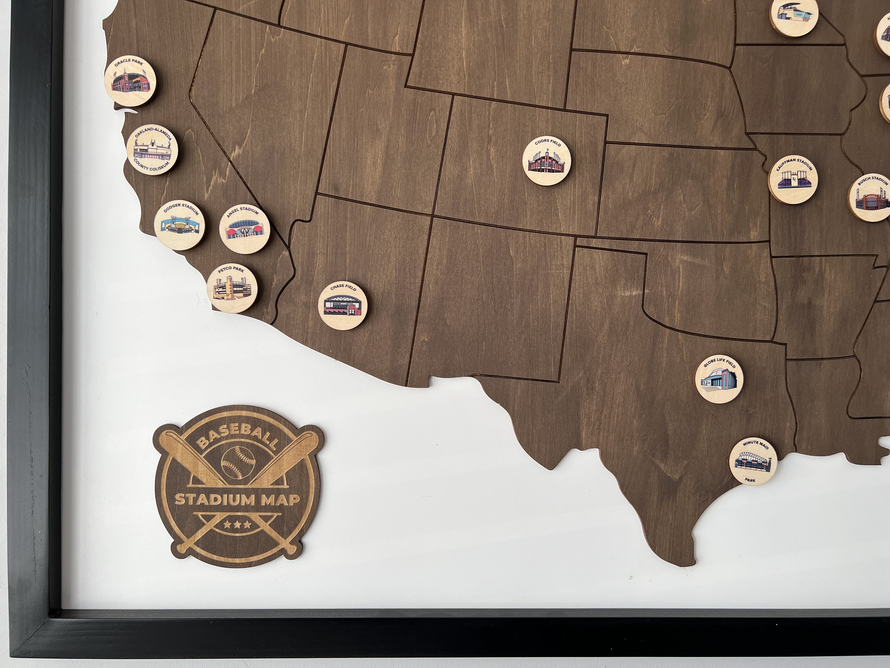 Baseball Stadium Travel Map - Etsy