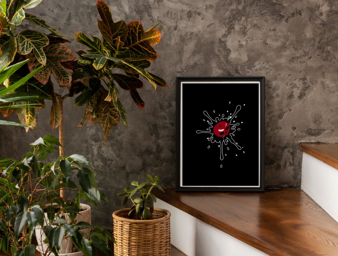 Deadly Tomato on Black, Wall Art, Skull, Tomato, Gothic Tomato, Bad ...