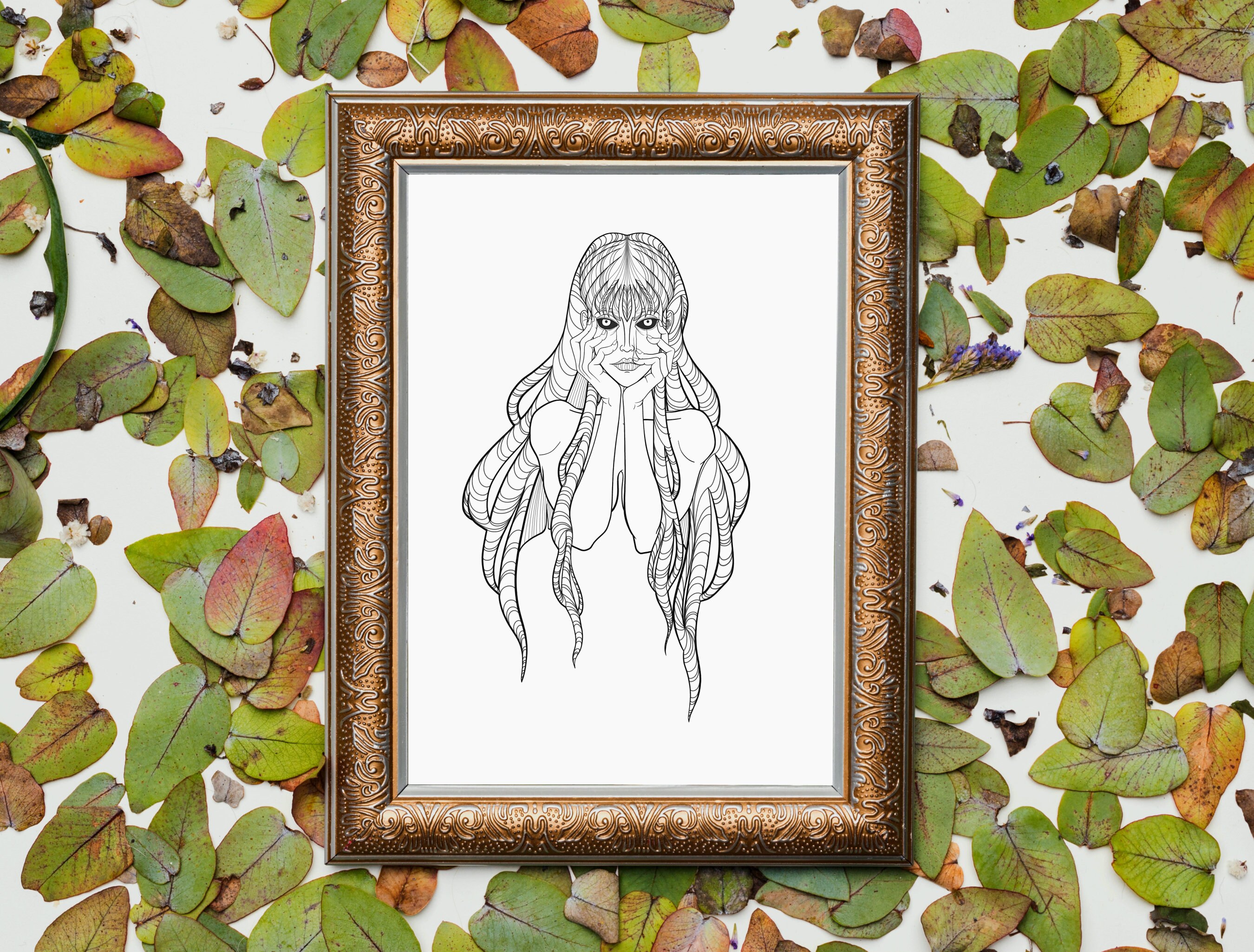 Artwork Scary Face Ghost Demon Monster Haunting Ghoul Fiend Wall Decor ...