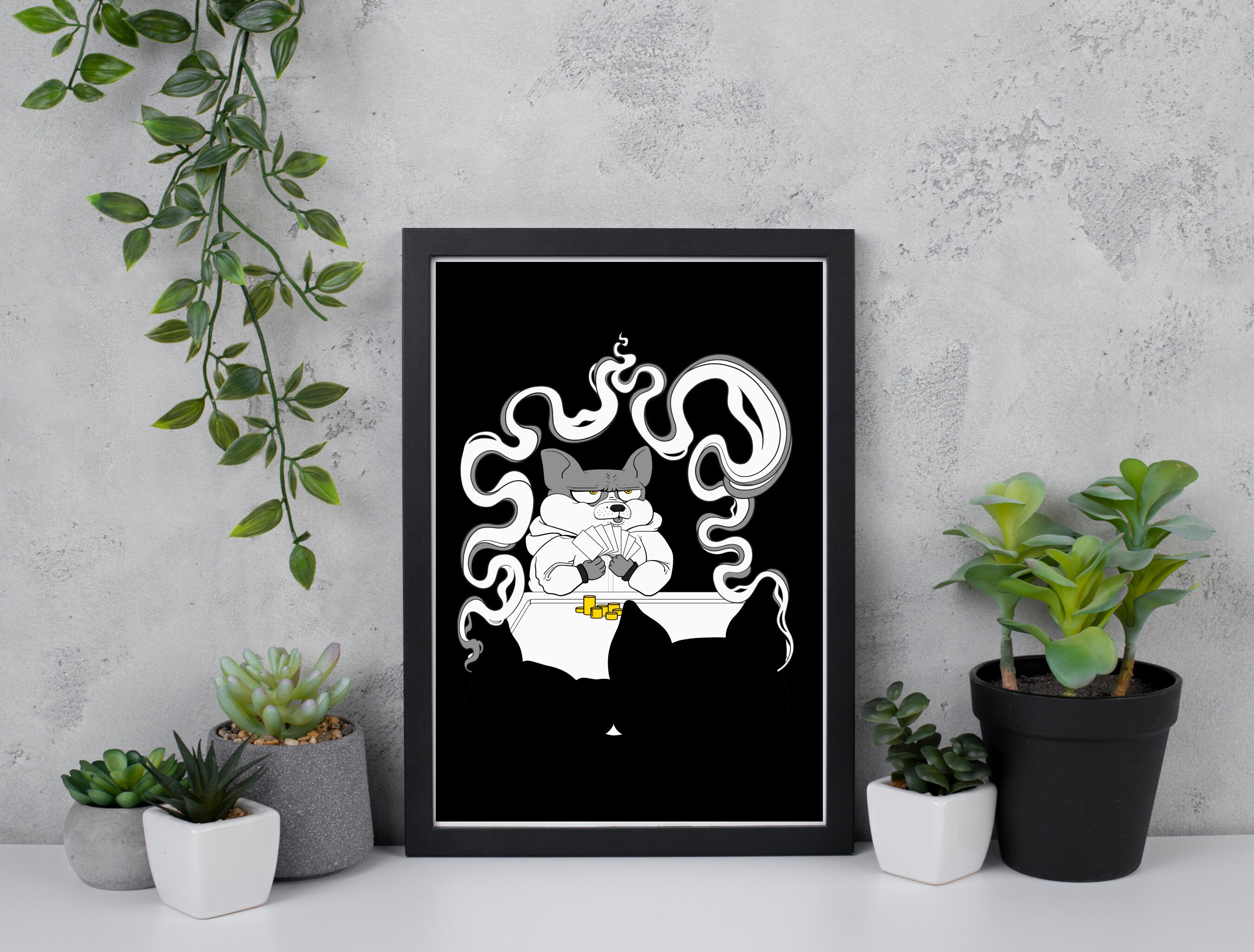 Bluffing Corgi, Black and White Art, Wall Art, Corgi, Bluff, Dog Art ...