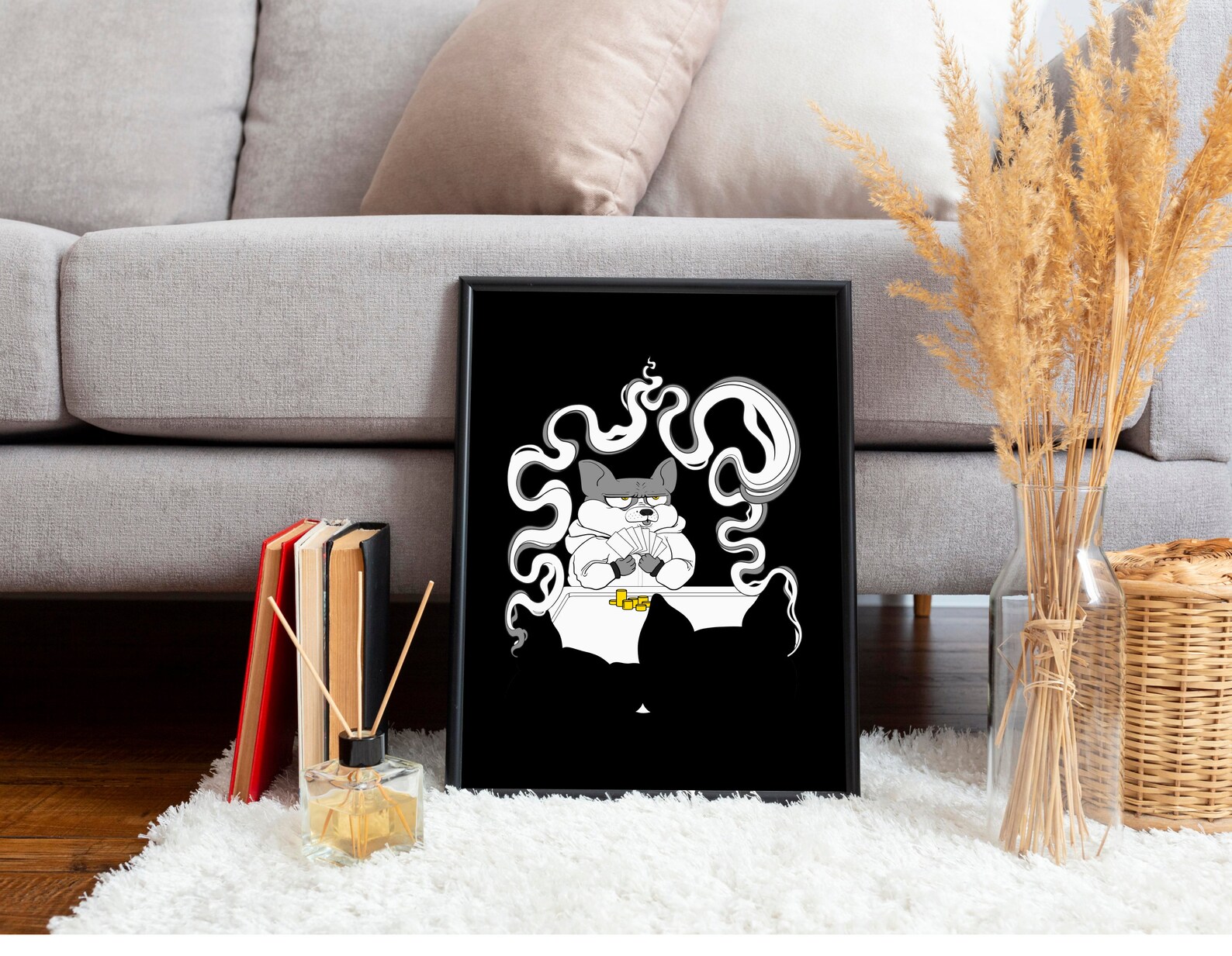 Bluffing Corgi, Black and White Art, Wall Art, Corgi, Bluff, Dog Art ...