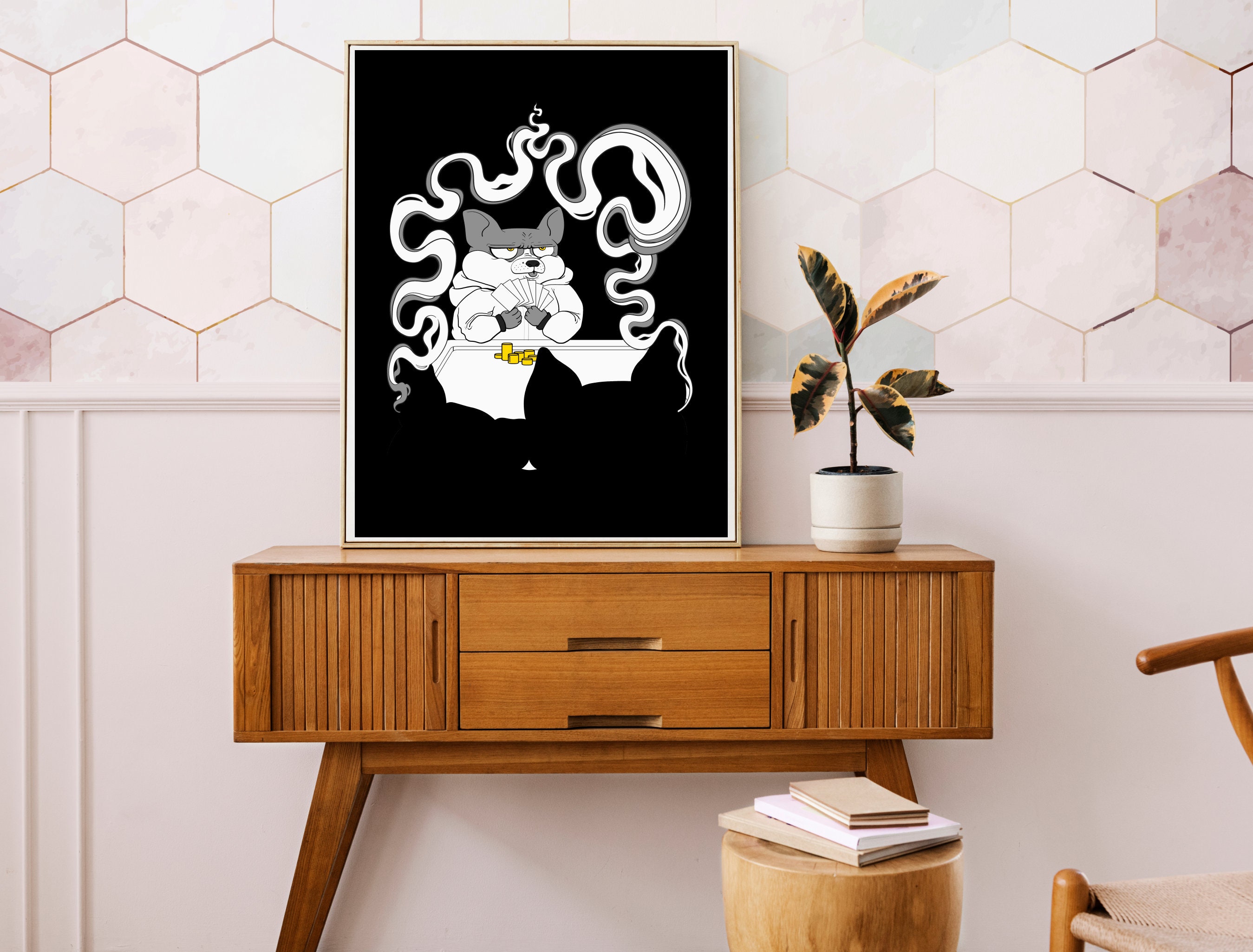 Bluffing Corgi, Black and White Art, Wall Art, Corgi, Bluff, Dog Art ...