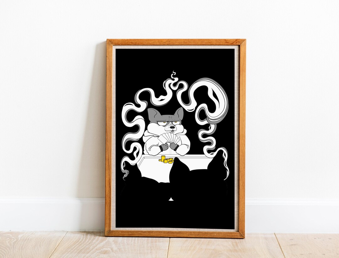 Bluffing Corgi, Black and White Art, Wall Art, Corgi, Bluff, Dog Art ...