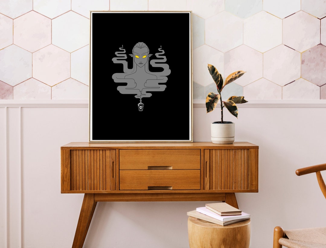 Deadly Spirit on Black, Wall Art, Demon Potion, Poison Potion, Poison ...