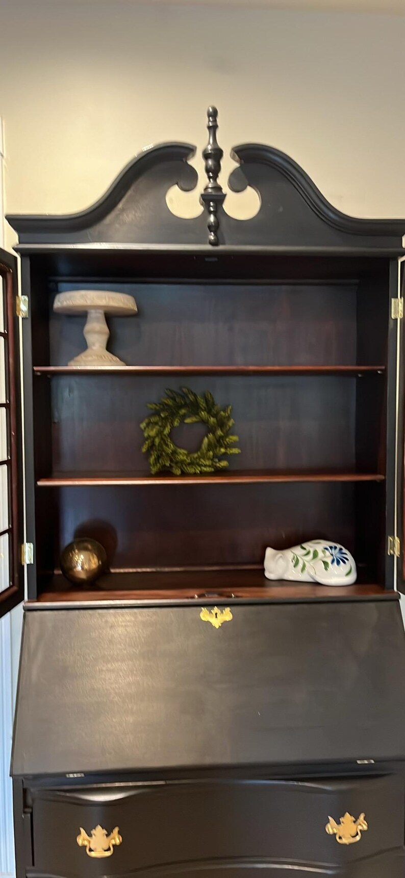 Colonial Secretary Desk in Black - Etsy